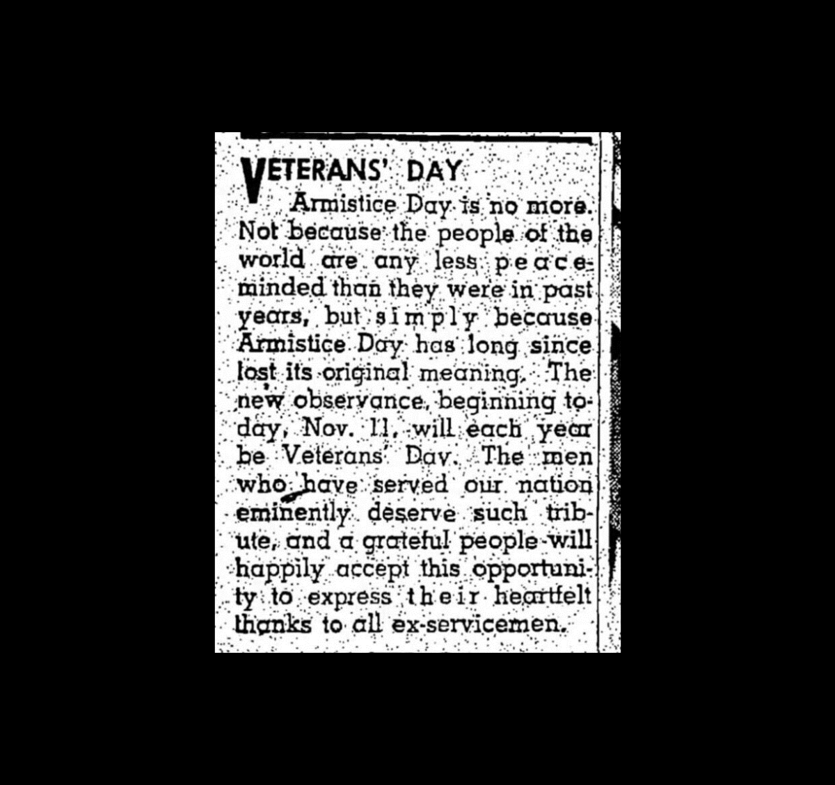 The History and Future of Veterans Day | The Doughboy Foundation