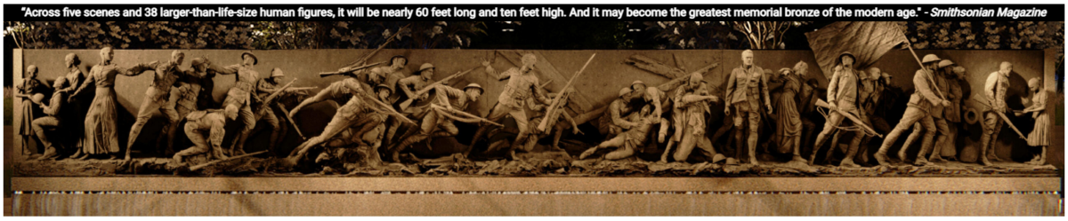 First Illumination of "A Soldier's Journey" At The National World War I Memorial in Washington ...