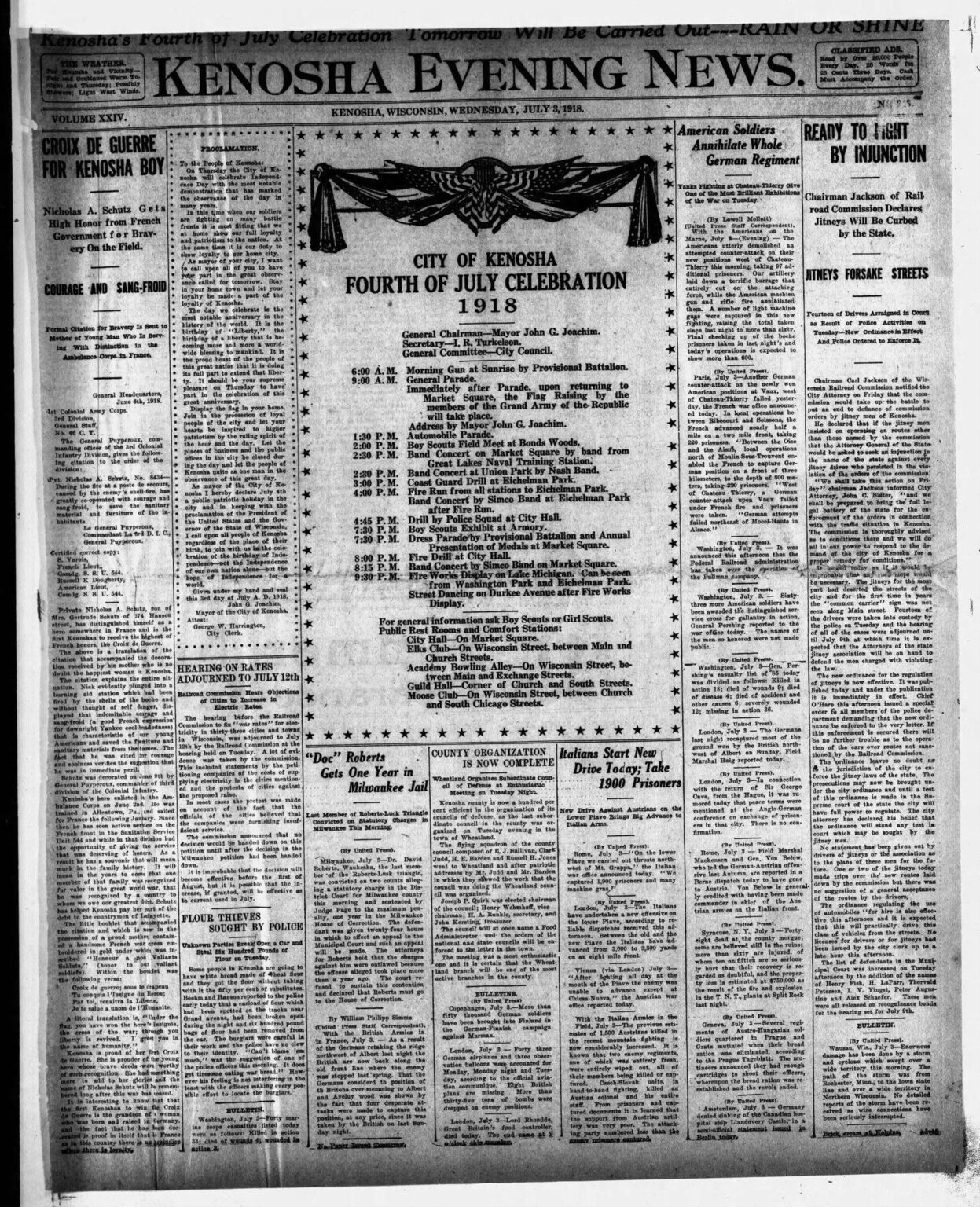 The Hero of Kenosha - The Story of Nicholas A. Schulz, the First ...